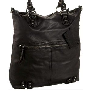 Linea Pelle | Bags | Linea Pelle Black Dylan Foldover Tote | Poshmark